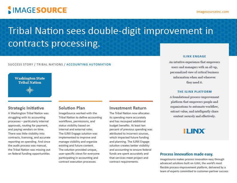 Tribal Nation improves accounting process with ILINX | ImageSource Inc.