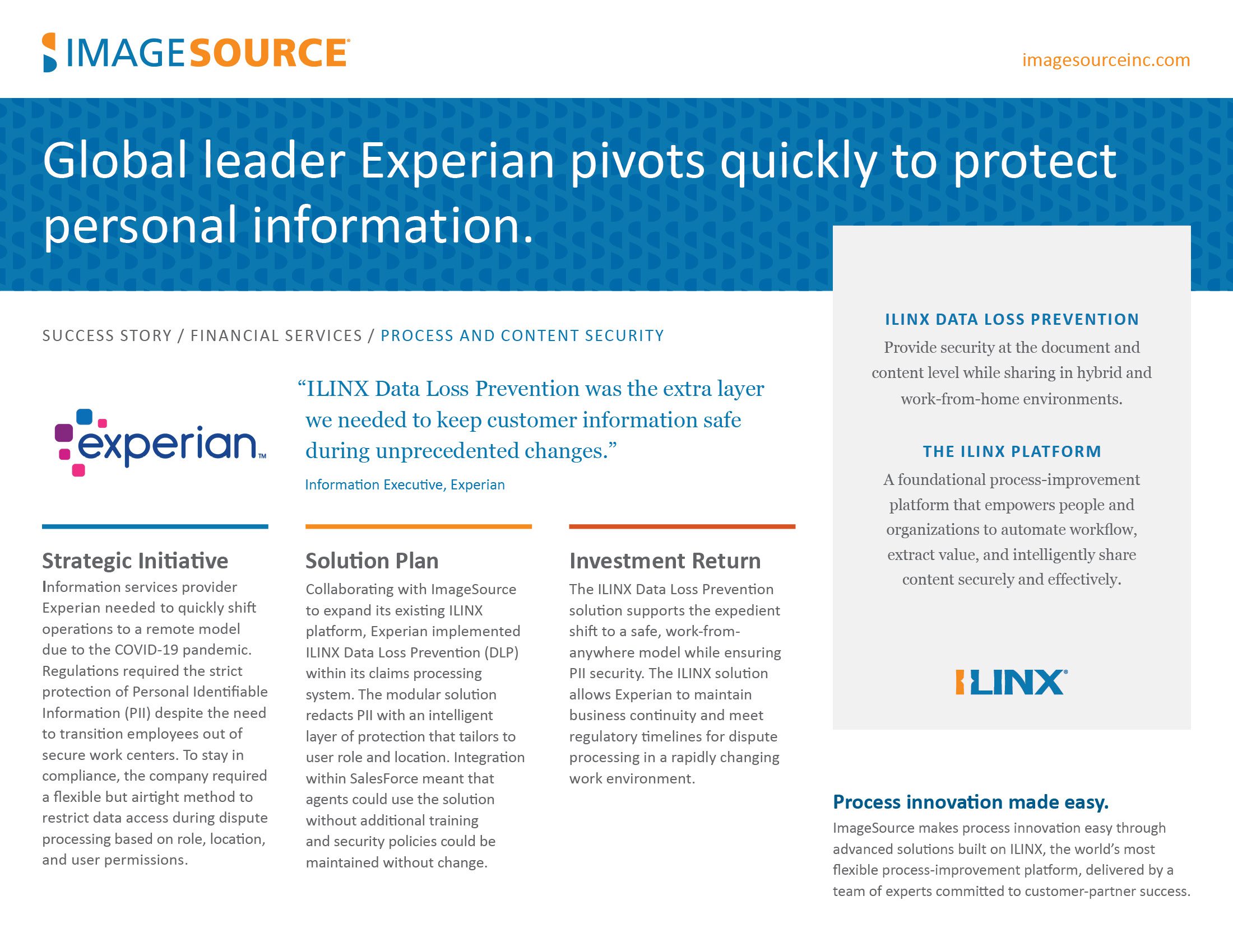 Experian pivots quickly to protect personal information | ImageSource Inc.